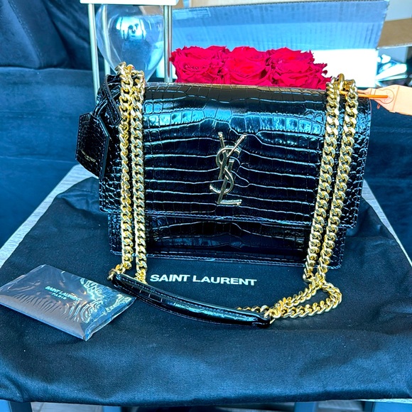 Yves Saint Laurent | Bags | Brand New Ysl Sunset Medium Croc Bag | Poshmark